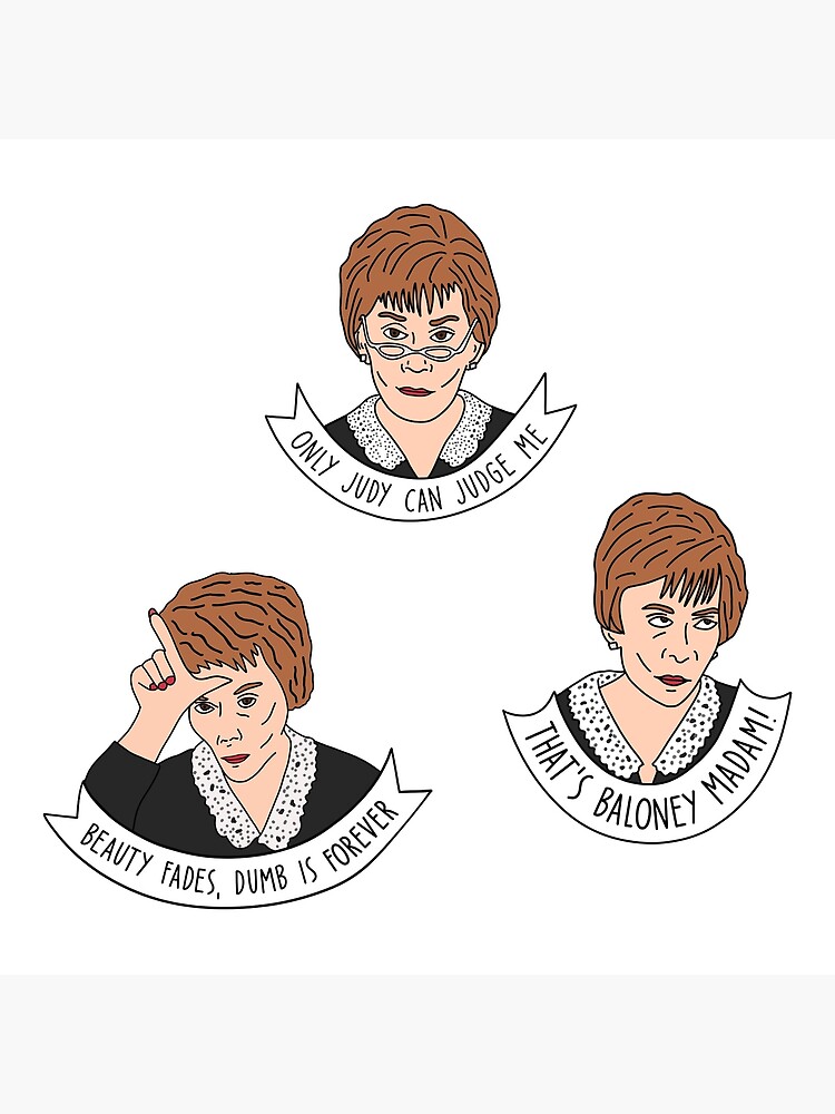 "JUDGE JUDY STICKER SET" Poster by funkythings | Redbubble