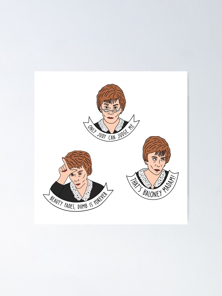 "JUDGE JUDY STICKER SET" Poster by funkythings | Redbubble