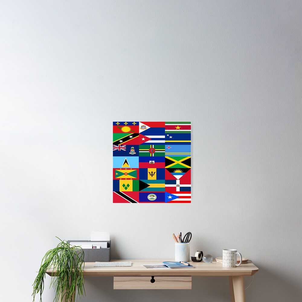 "Flags of the Caribbean " Poster by GeronimoGeorge | Redbubble