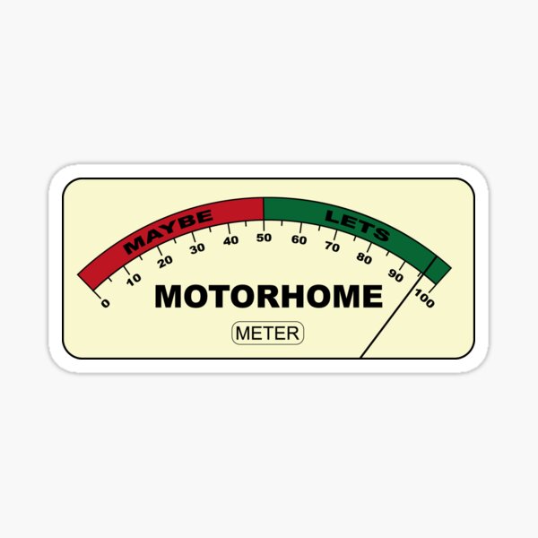 "MOTORHOME METER" Sticker for Sale by WanderAGoGo | Redbubble