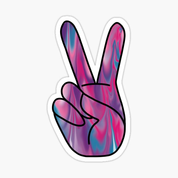 "Liquified Peace Sign" Sticker by Dawn200116 | Redbubble