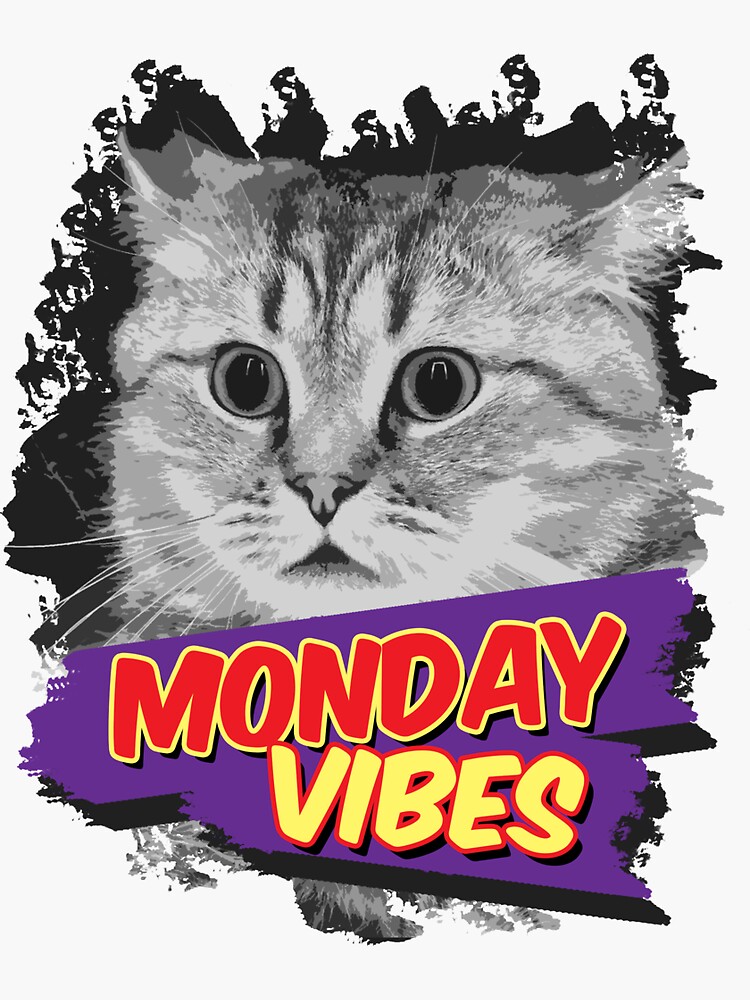 "Monday vibes" Sticker by DoubleZero00 | Redbubble