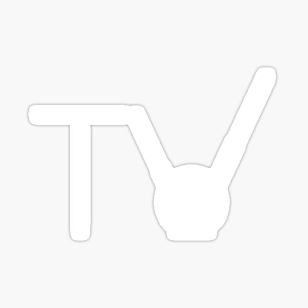 "Title 'TV' calligraphy - typography text quotes" Sticker for Sale by ...