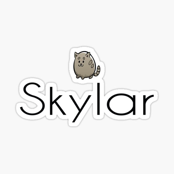 "Skylar Cat Cute Kawaii My Name Is Skylar" Sticker for Sale by ...