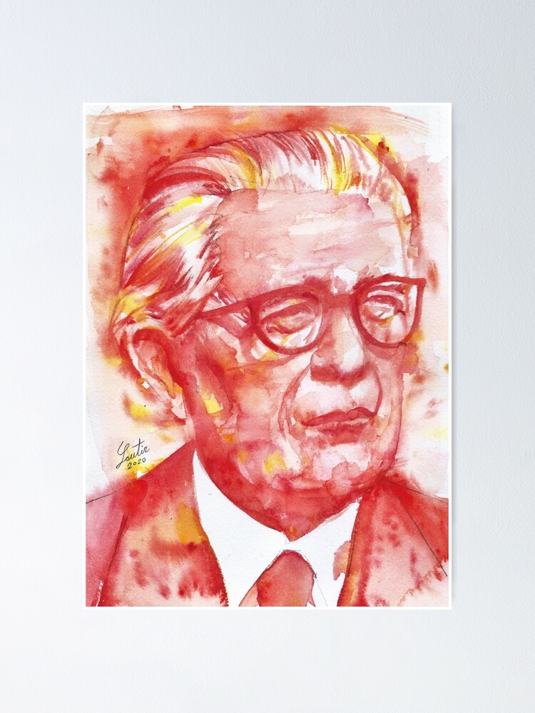 "JEAN PIAGET watercolor portrait" Poster by lautir | Redbubble