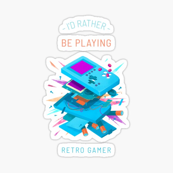"Retro Gamer" Sticker for Sale by dcrartlab | Redbubble