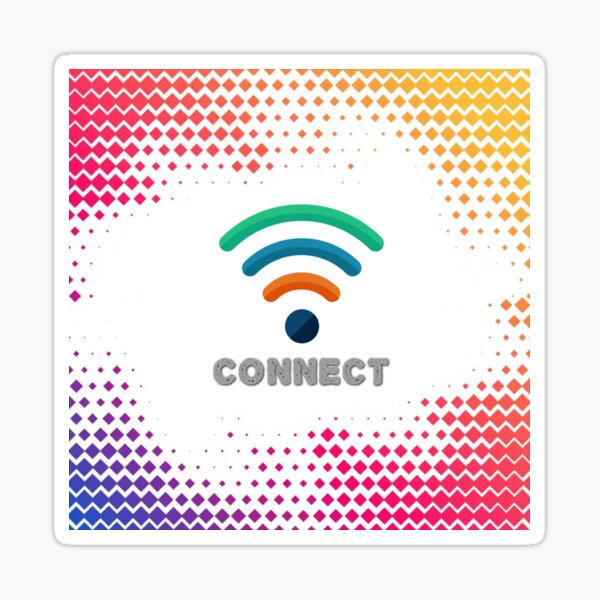 "Wifi connect" Sticker for Sale by Pandeyashu | Redbubble