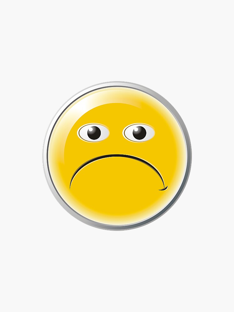 "Sad Emoji Sticker " Sticker by 2Glance | Redbubble