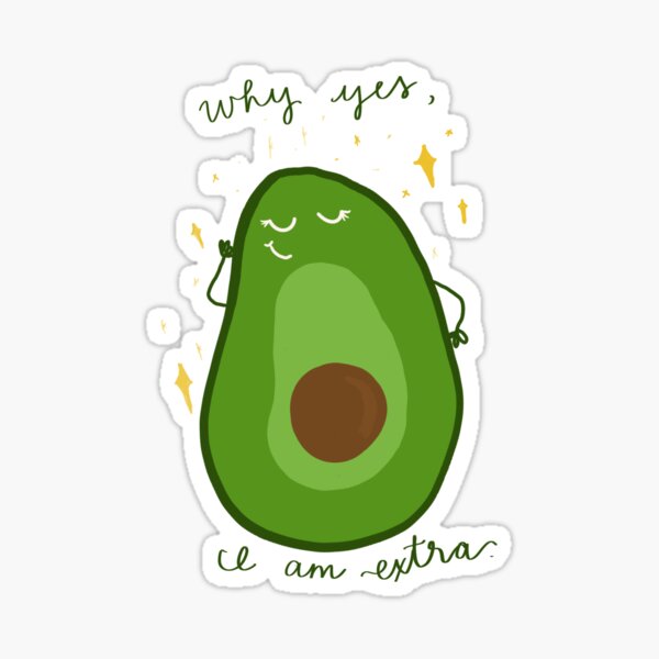 "So Extra" Sticker by emilyrussellart | Redbubble