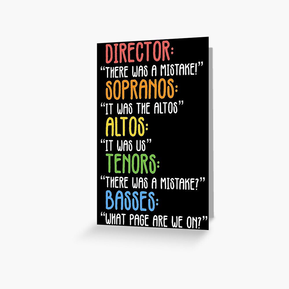 "Funny Choir Mistake" Greeting Card for Sale by JackCurtis1991 | Redbubble