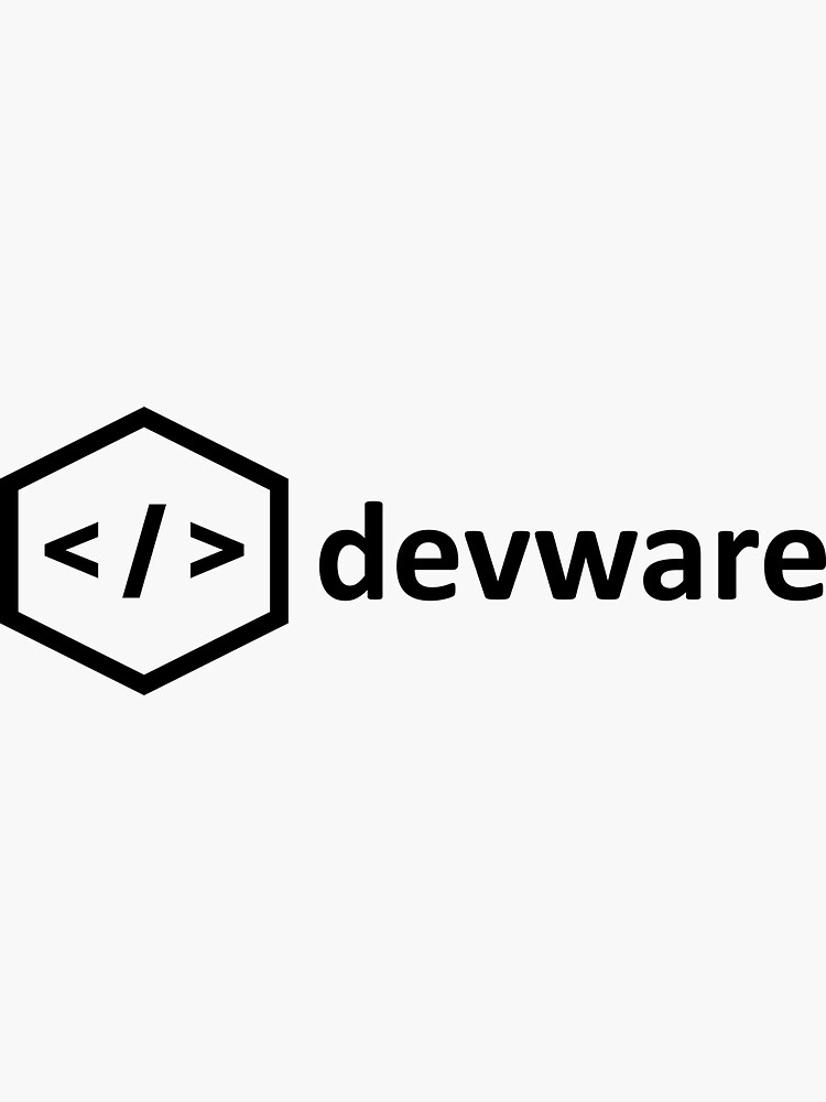 "Devware Logo Minimal" Sticker by dev-ware | Redbubble
