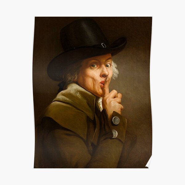 "Joseph Ducreux - Self-Portrait, Le Silence" Poster by ArtExpression ...