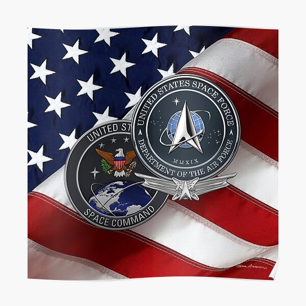 Póster «Fuerza Espacial de los Estados Unidos - USSF y USSPACECOM sella ...