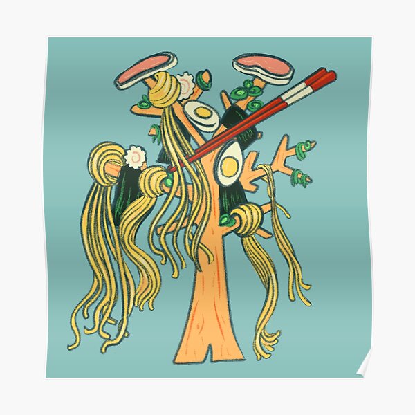 " Ramen tree" Poster for Sale by MimieTrouvetou | Redbubble