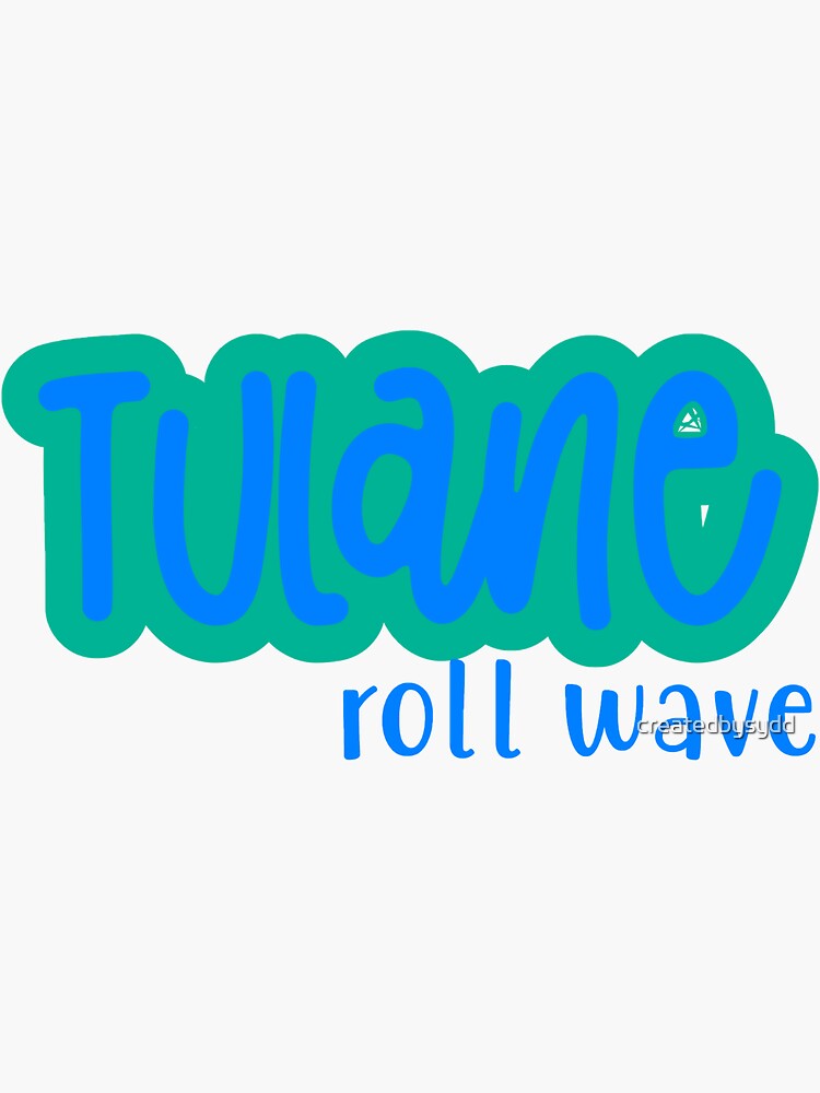 "tulane roll wave" Sticker for Sale by sydnirotenberg | Redbubble