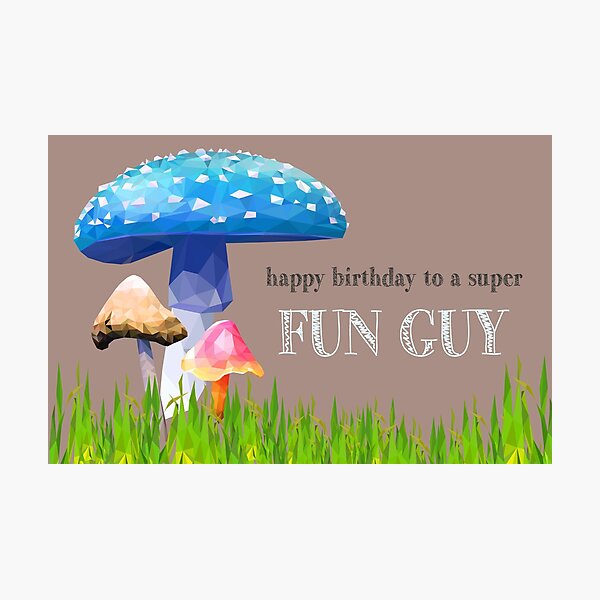"Happy Birthday, Fun Guy" Photographic Print by arianazhang | Redbubble