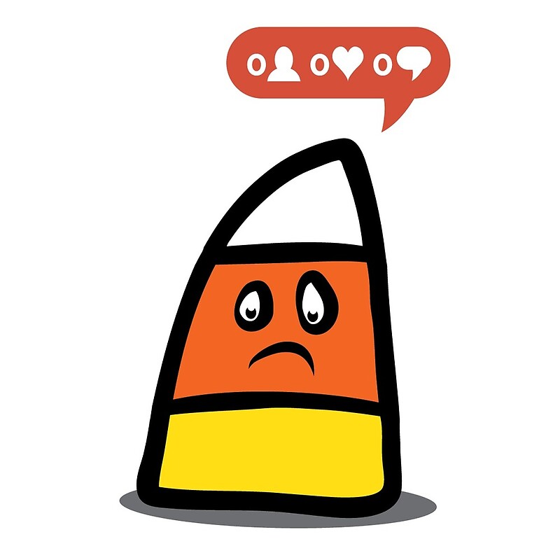 "Sad Candy Corn - No Likes" by pixelmandan | Redbubble