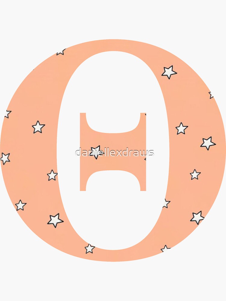 "Pink Theta Symbol " Sticker for Sale by daniellexdraws | Redbubble