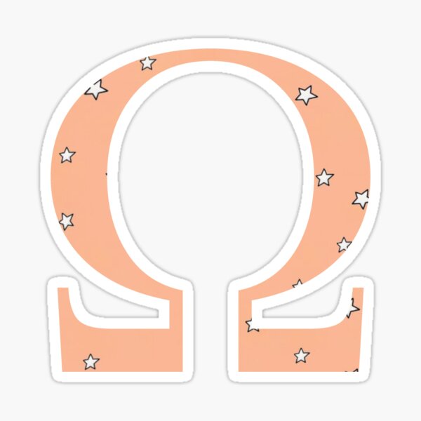 "Pink Omega Symbol" Sticker by daniellexdraws | Redbubble