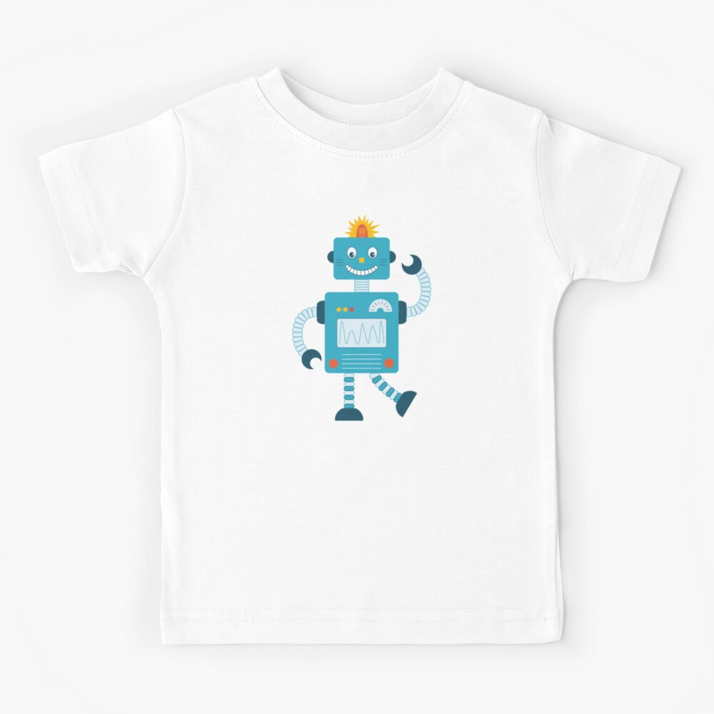 "Happy robot" Kids T-Shirt for Sale by MaJoli | Redbubble