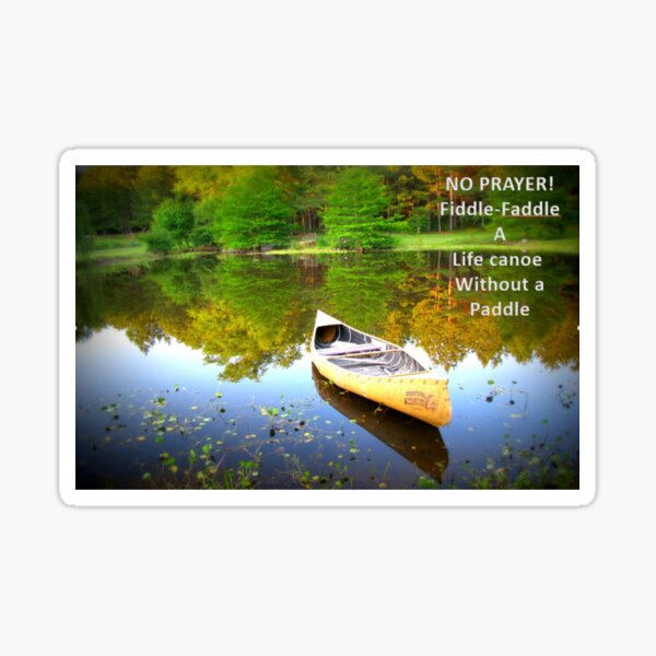 "NO Prayer No Paddle" Sticker for Sale by blichfield | Redbubble
