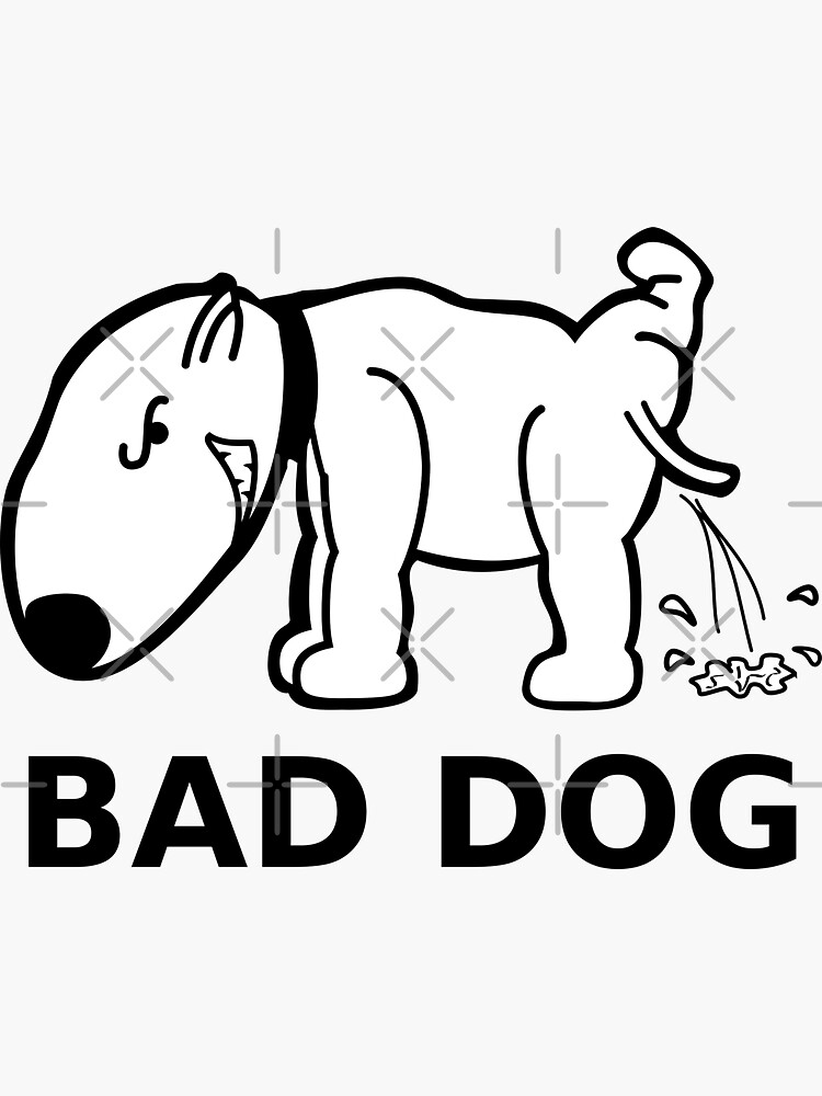 "Bad Dog" Sticker for Sale by keep-in-mind | Redbubble