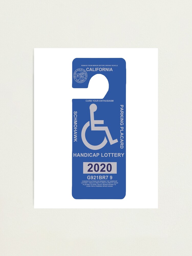 Printable Handicap Parking Permit