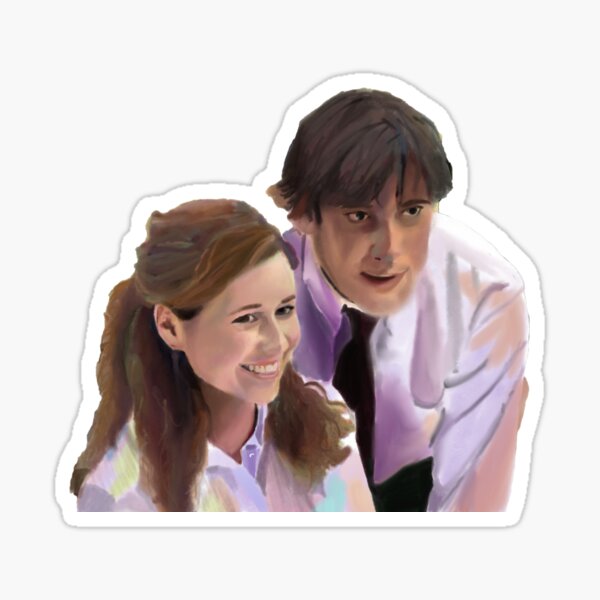 "Jim and Pam" Sticker by lakalaka | Redbubble