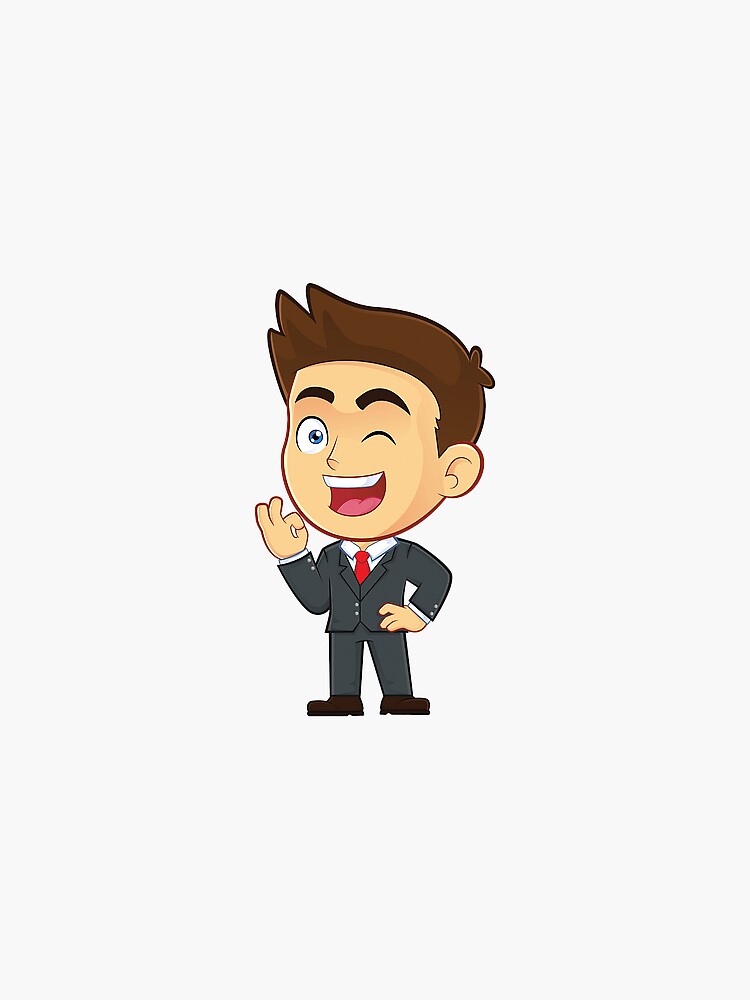 "Business Man Sticker " Sticker for Sale by 2Glance | Redbubble