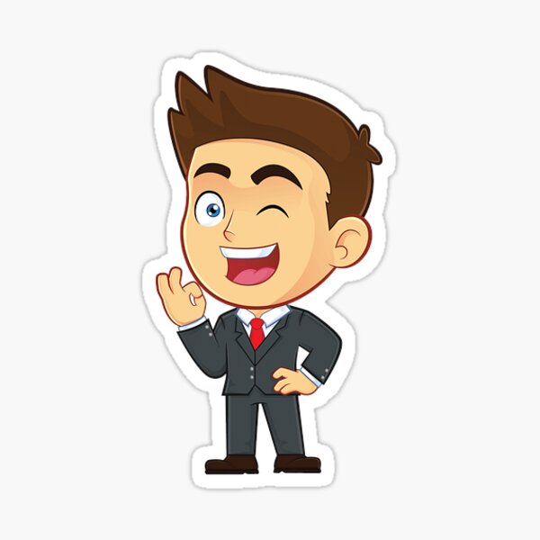"Business Man Sticker " Sticker for Sale by 2Glance | Redbubble