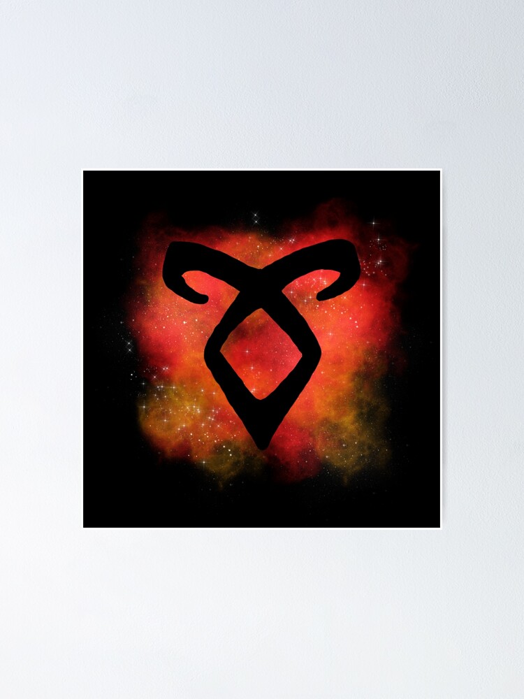 "Red Galaxy Angelic Rune " Poster by DeviantMalec | Redbubble