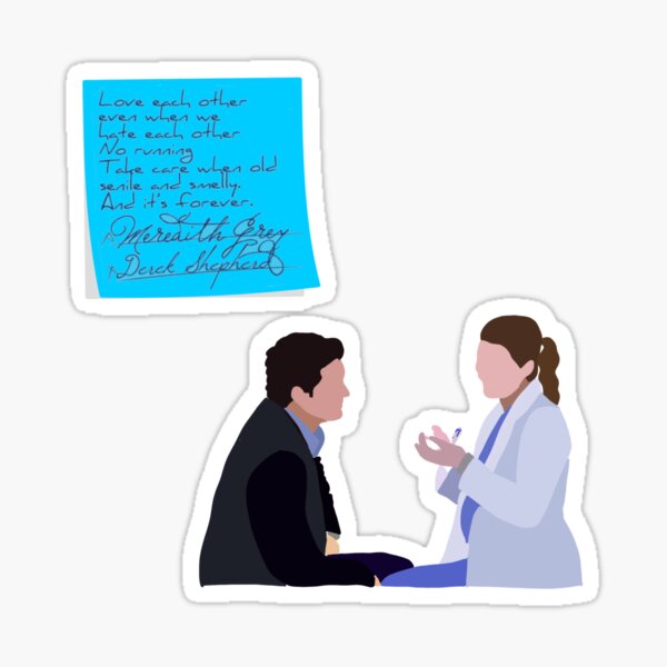 Meredith And Derek Stickers | Redbubble