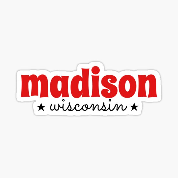 "madison, wisconsin (wisco)" Sticker for Sale by lexiwoj | Redbubble