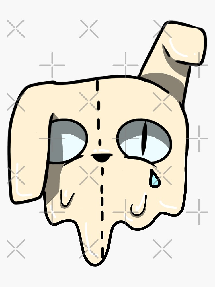 "Melting rabbit" Sticker for Sale by lmnopcreations | Redbubble