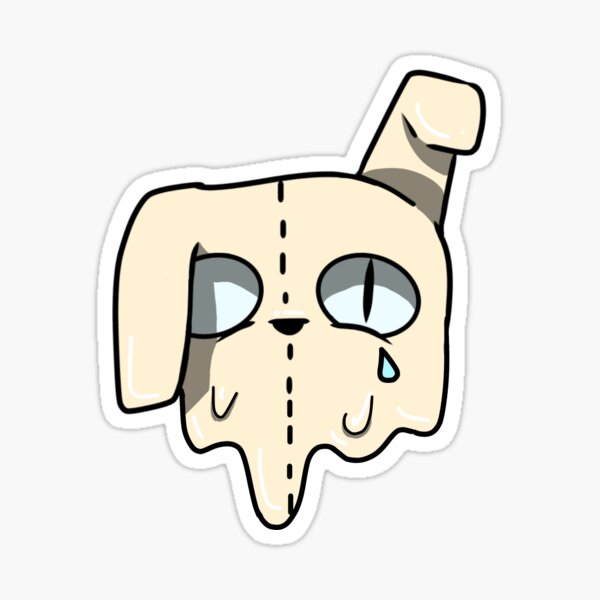 "Melting rabbit" Sticker for Sale by lmnopcreations | Redbubble