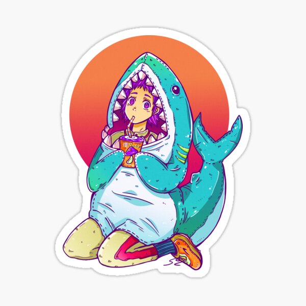 "Heiwa Sharks" Sticker by Chofy87 | Redbubble