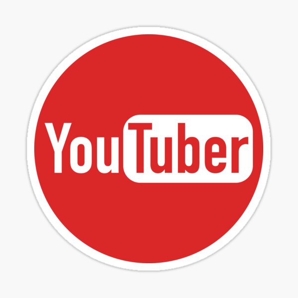 "Youtuber" Sticker for Sale by TagCreation | Redbubble