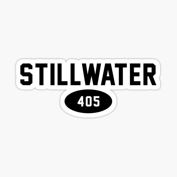 "Stillwater 405 Black" Sticker for Sale by PEK1787 | Redbubble