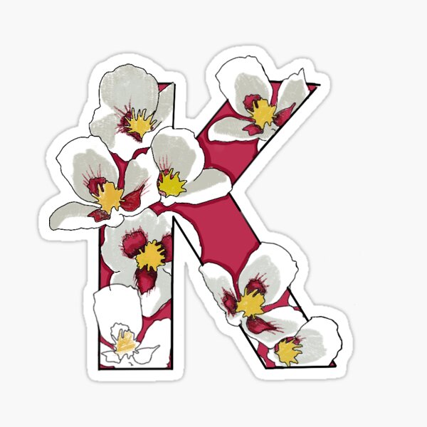 "Kerria "K"" Sticker for Sale by aeregan97 | Redbubble
