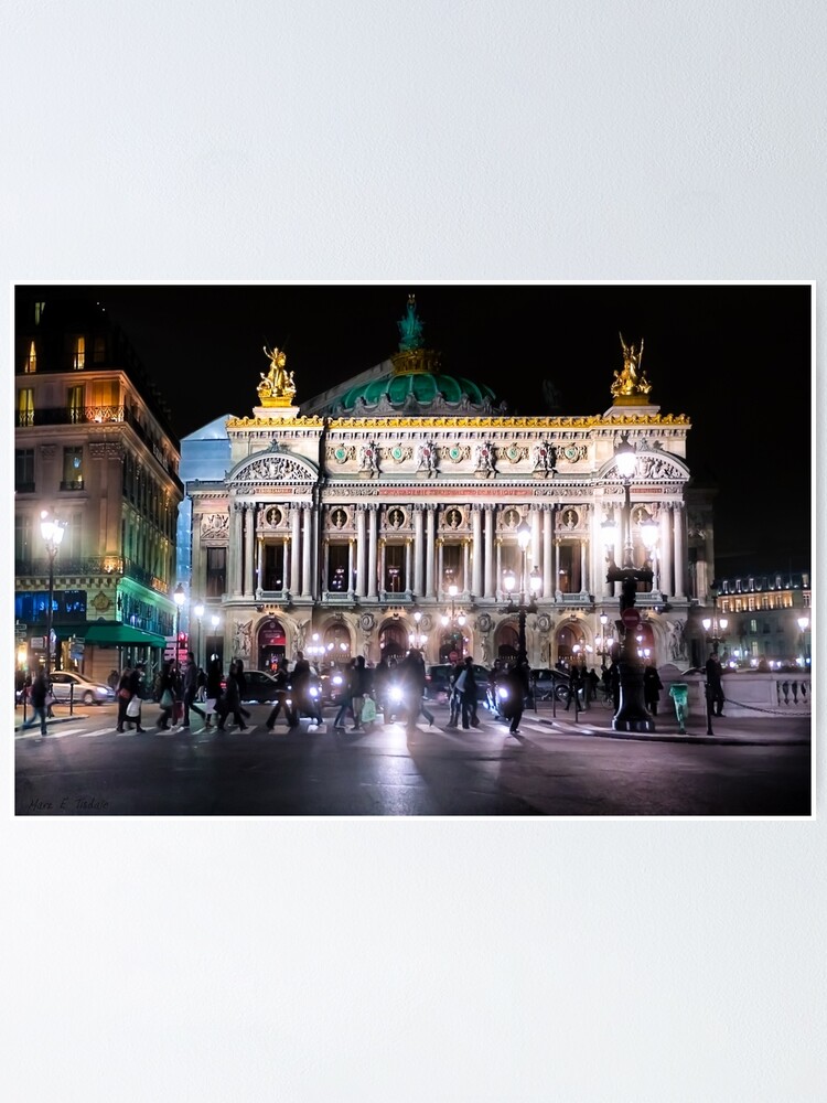 "Paris Opera - Palais Garnier at Night" Poster for Sale by marksda1 ...