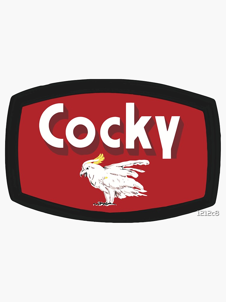 "Cocky - Bones" Sticker for Sale by 1212c8 | Redbubble