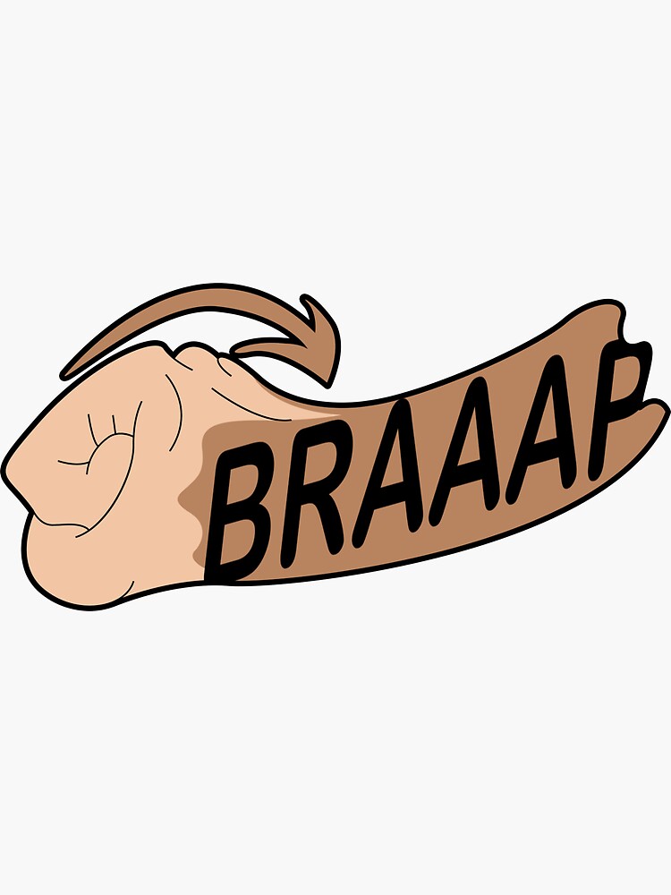 "Braaap Motocross Twist Full Throttle MX Turning Gift" Sticker for Sale ...