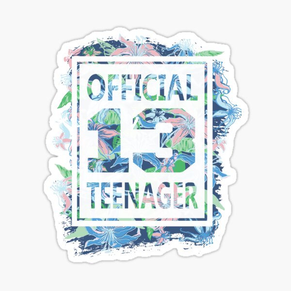 "Official 13 Teenager Floral 13th Birthday Gift for Girls design ...