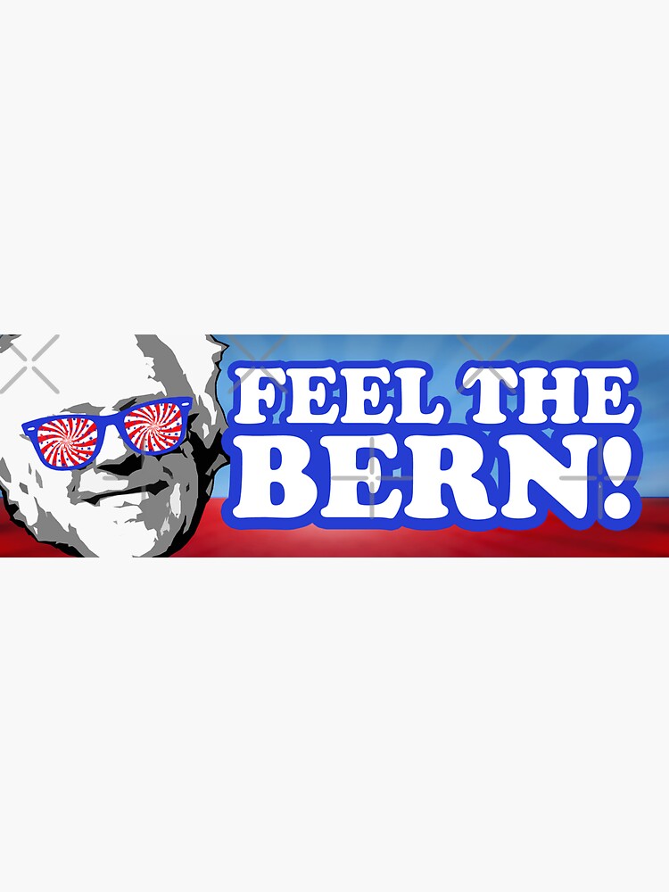 "Bernie Sanders Sticker "Feel the Bern!"" Sticker for Sale by robotface ...
