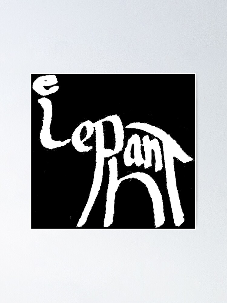 "Title 'elephant' calligraphy - typography text quotes" Poster for Sale ...