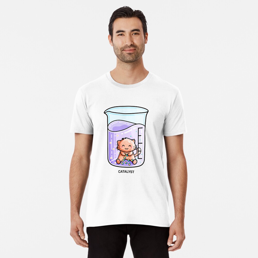 "Catalyst Cute Chemistry Cat Pun" Sticker for Sale by Fiona Reeves ...