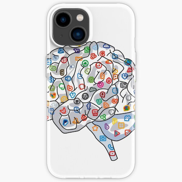 "Social Media Human Brain " iPhone Case for Sale by CroDesign | Redbubble