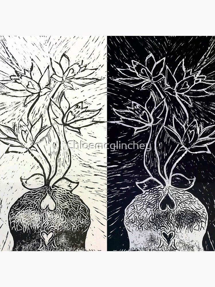 "Unified negative/positive flower " Poster for Sale by Chloemcglinchey ...