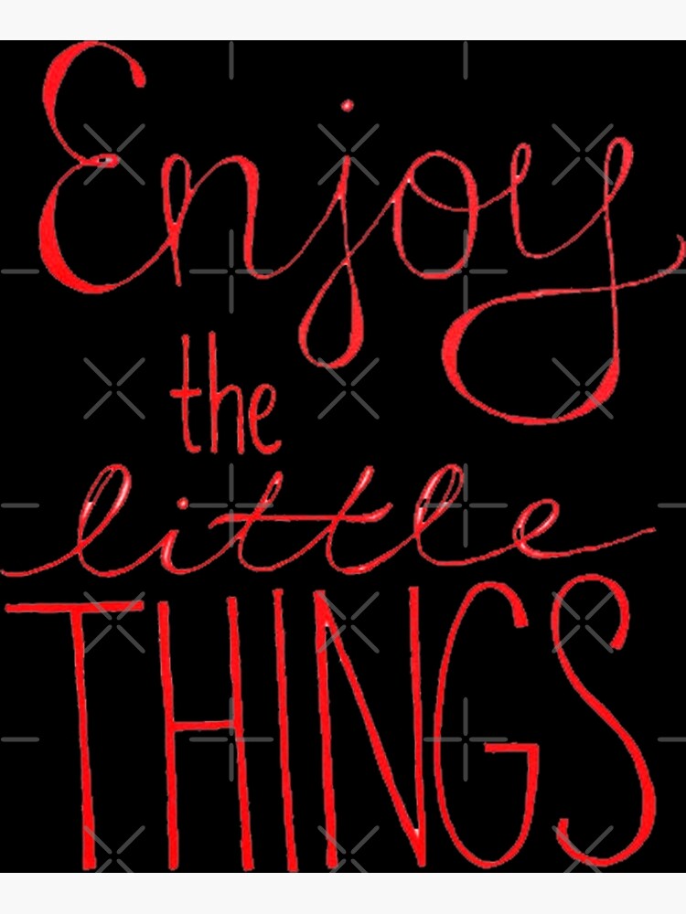 "Title 'enjoy the little things' calligraphy - typography text quotes ...