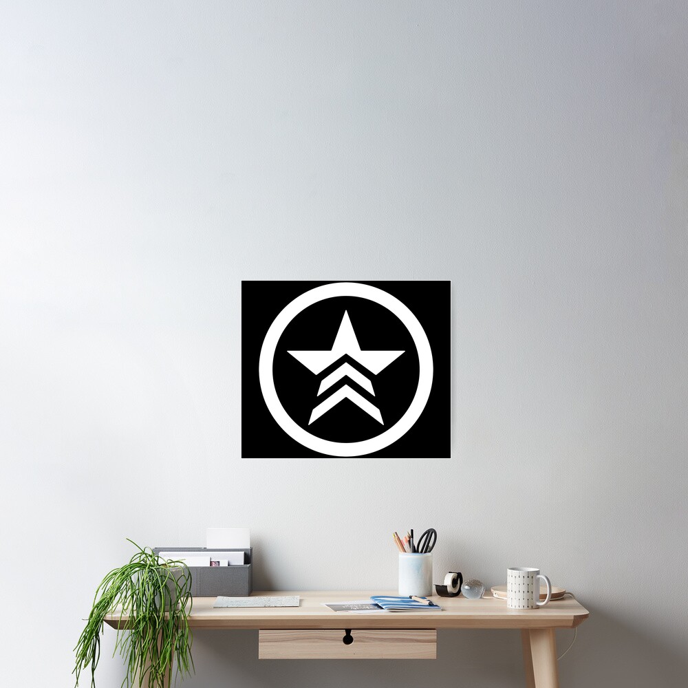 "Mass Effect - Renegade Logo (white)" Poster by ASTlogo | Redbubble